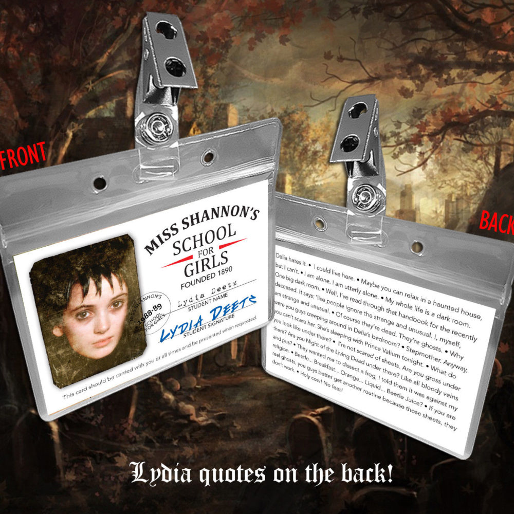 Beetlejuice Juno the Caseworker Name Badge ID Card